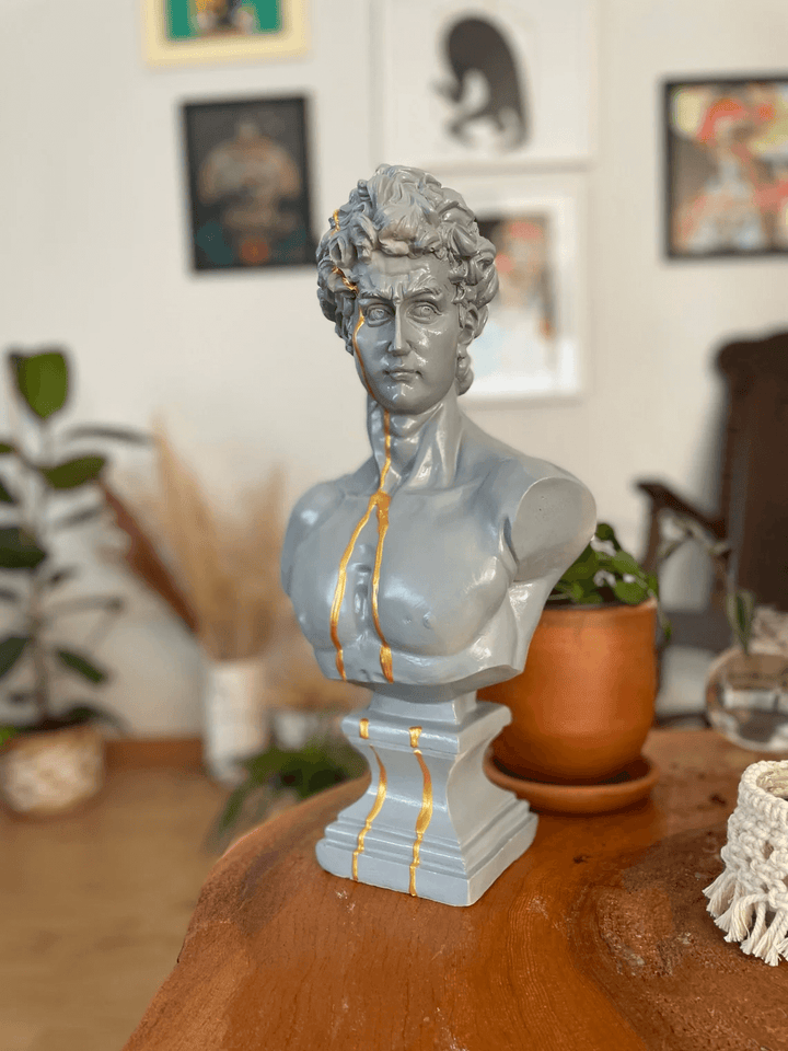 Grey David Bust Statue - David Bust Statue for Sale | MusaArtGallery™