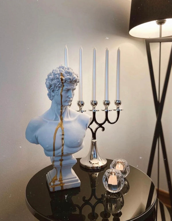 Gold David Bust Statue - David Bust Statue For Sale | MusaArtGallery™