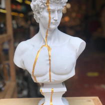 Gold David Bust Statue