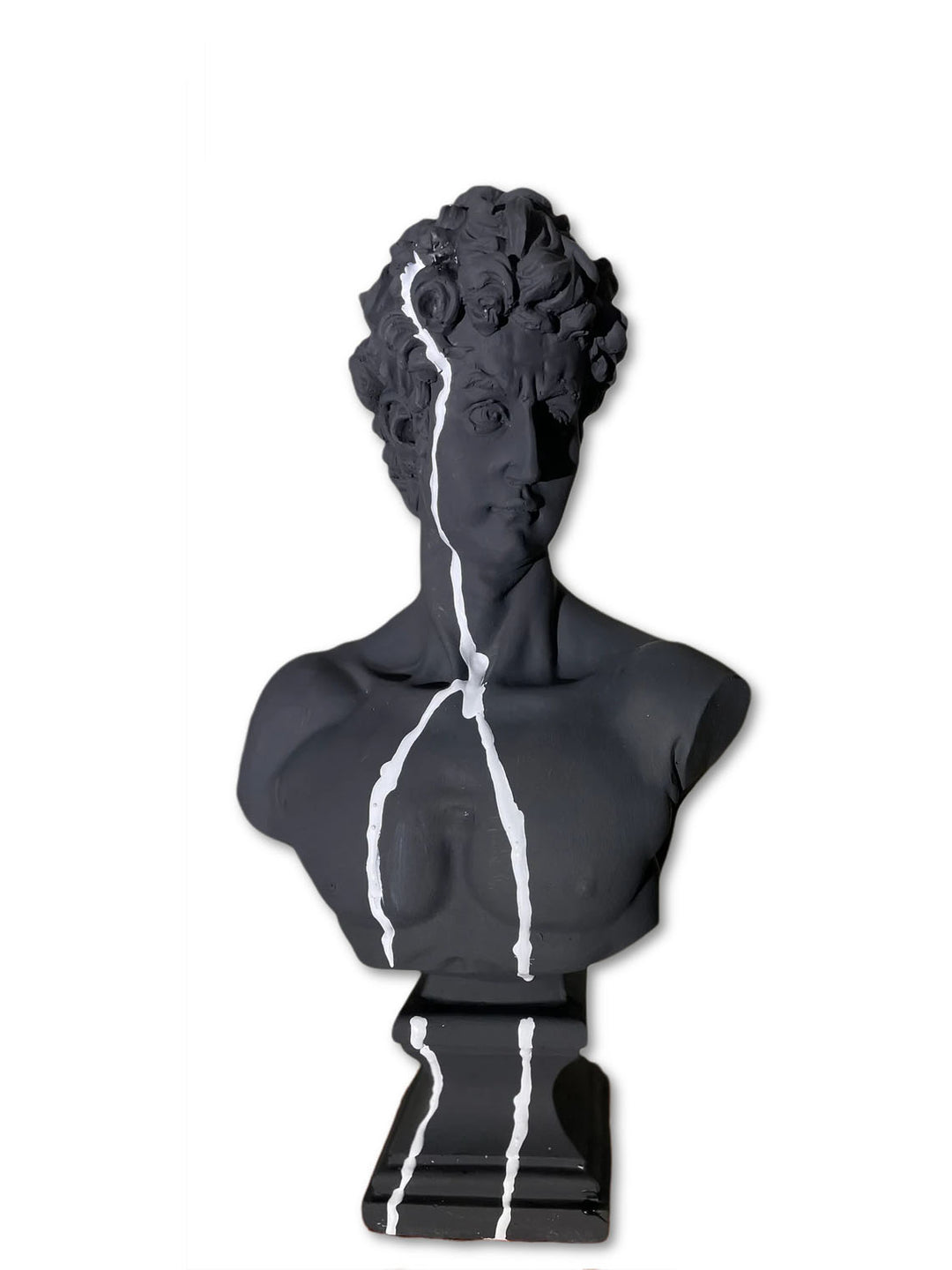 White Drip David Bust Statue