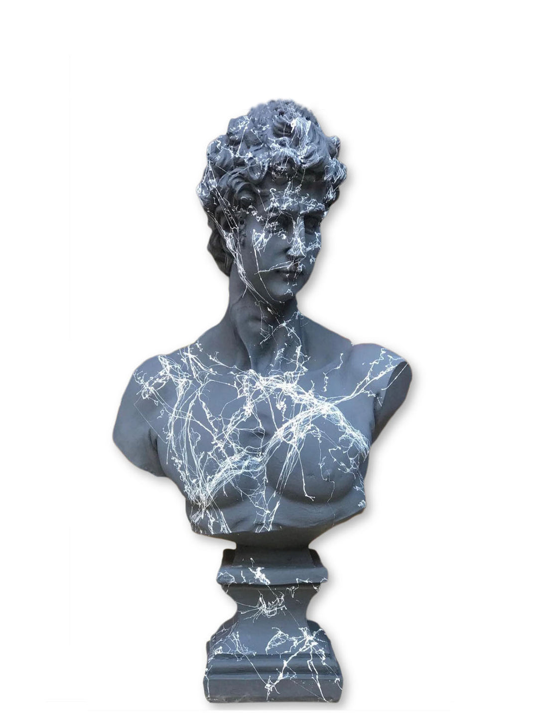 White Marble Black David Bust Statue - David Bust for Sale ...