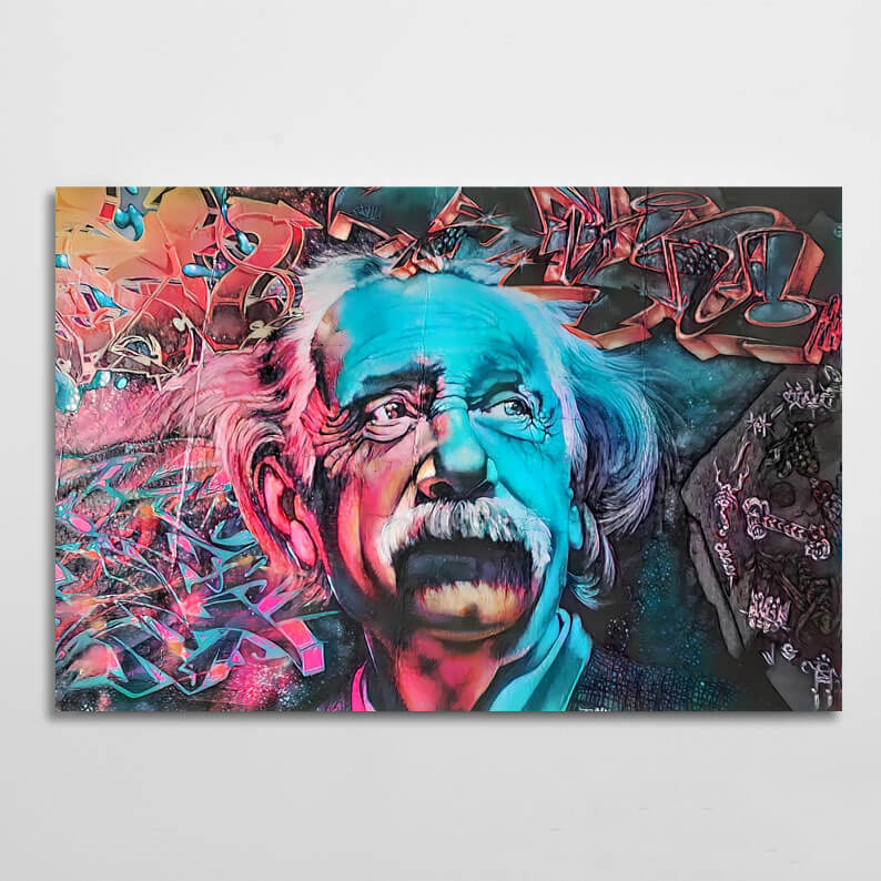 Einstein Graffiti Art - Street Art on canvas | MusaArtGallery™