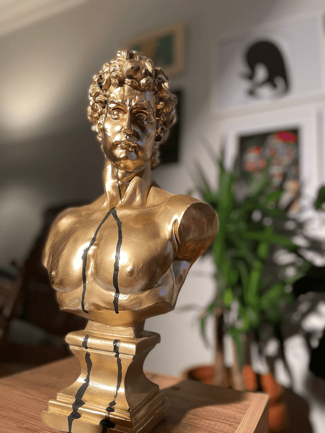 Gold Bust of David -David Bust Statue For Sale | MusaArtGallery™
