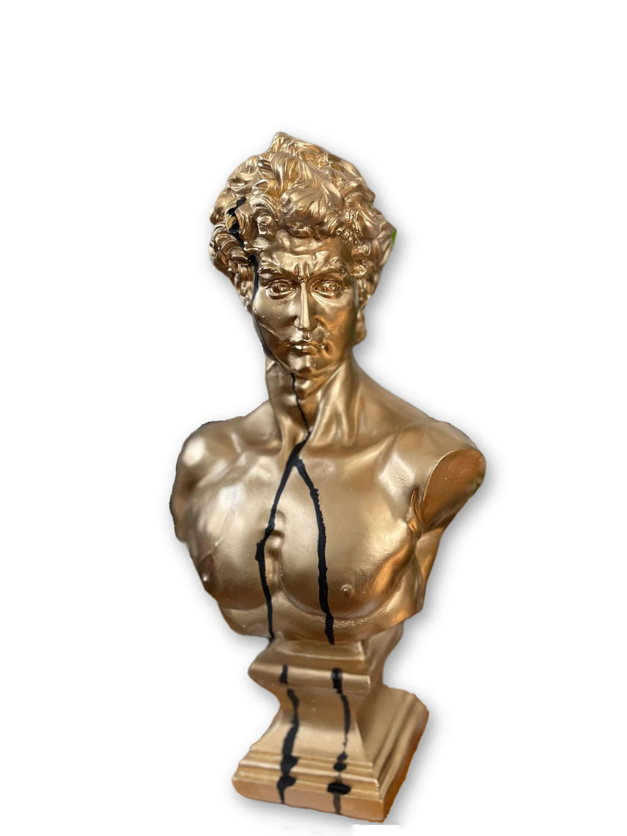 Gold Bust of David -David Bust Statue For Sale | MusaArtGallery™