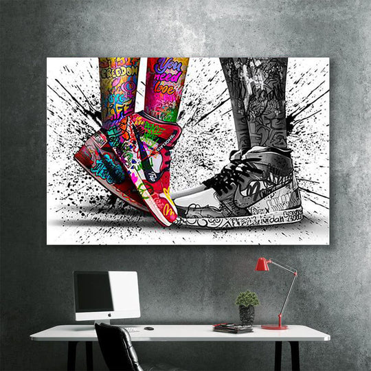 Jordan Graffiti Canvas - Air Jordan Graffiti Art | MusaArtGallery™