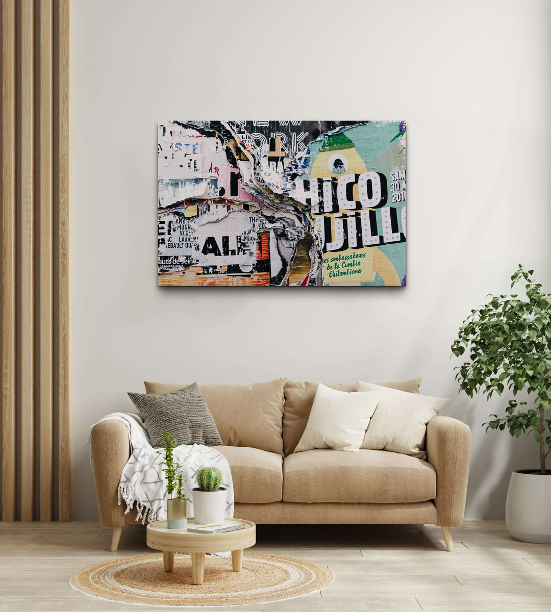 Newspaper Graffiti Wall Art