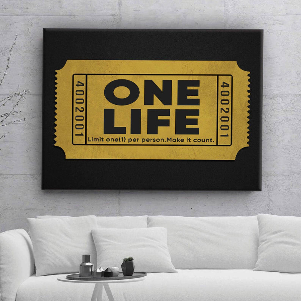 One Life Canvas - Motivational Wall Art | MusaArtGallery™