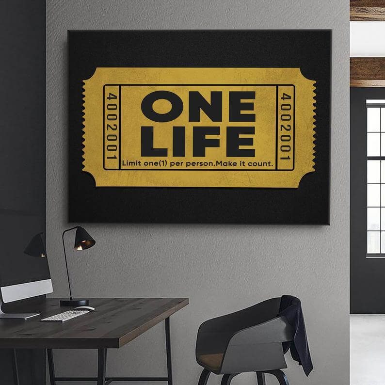 One Life Canvas - Motivational Wall Art | MusaArtGallery™