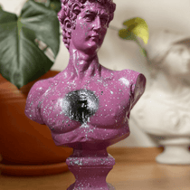 Purple David Bust Statue - David Bust Statue for sale | MusaArtGallery™