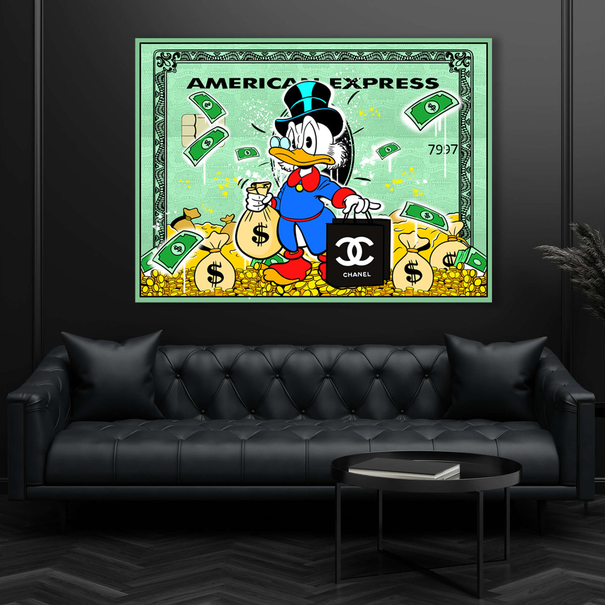 Green Scrooge Mcduck Canvas | MusaArtGallery™