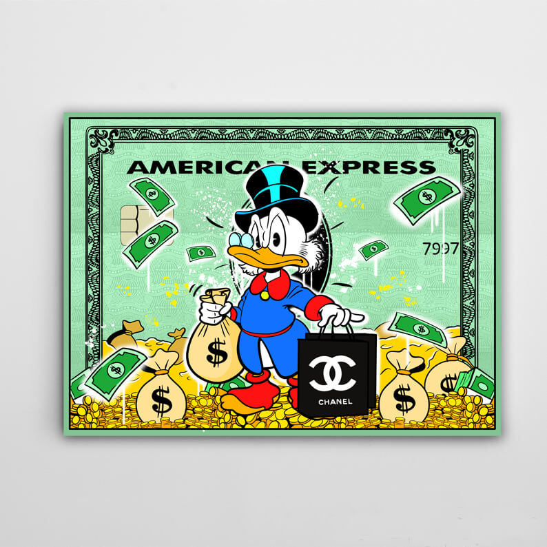 Green Scrooge Mcduck Canvas | MusaArtGallery™
