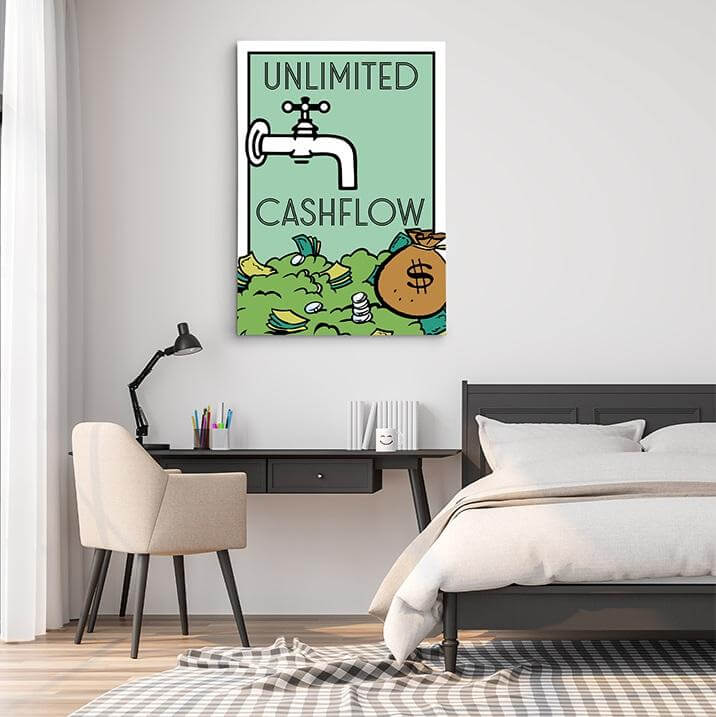 Unlimited Cashflow Canvas - Monopoly Wall Art | MusaArtGallery™