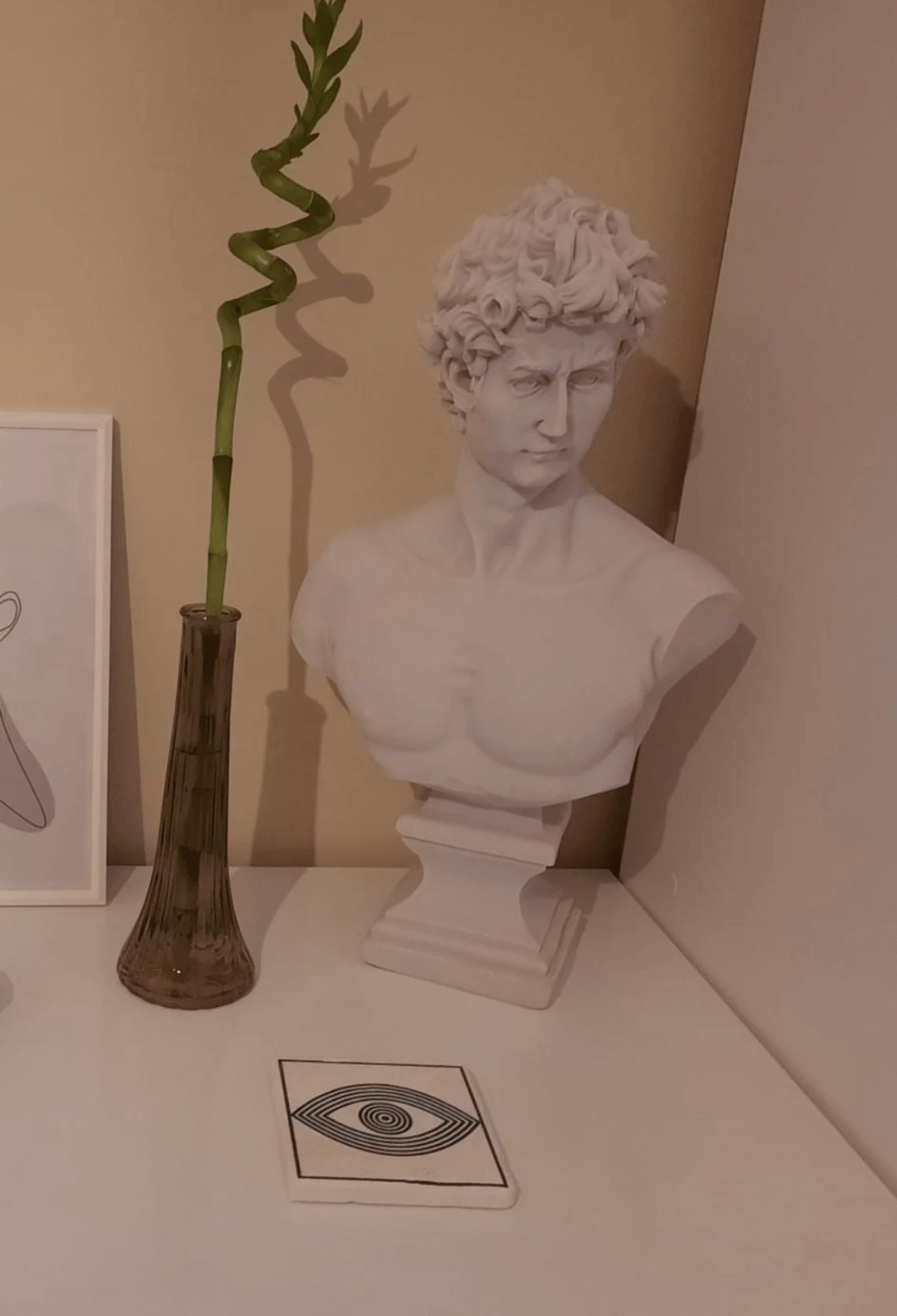 White David Bust Statue - David Bust for Sale | MusaArtGallery™