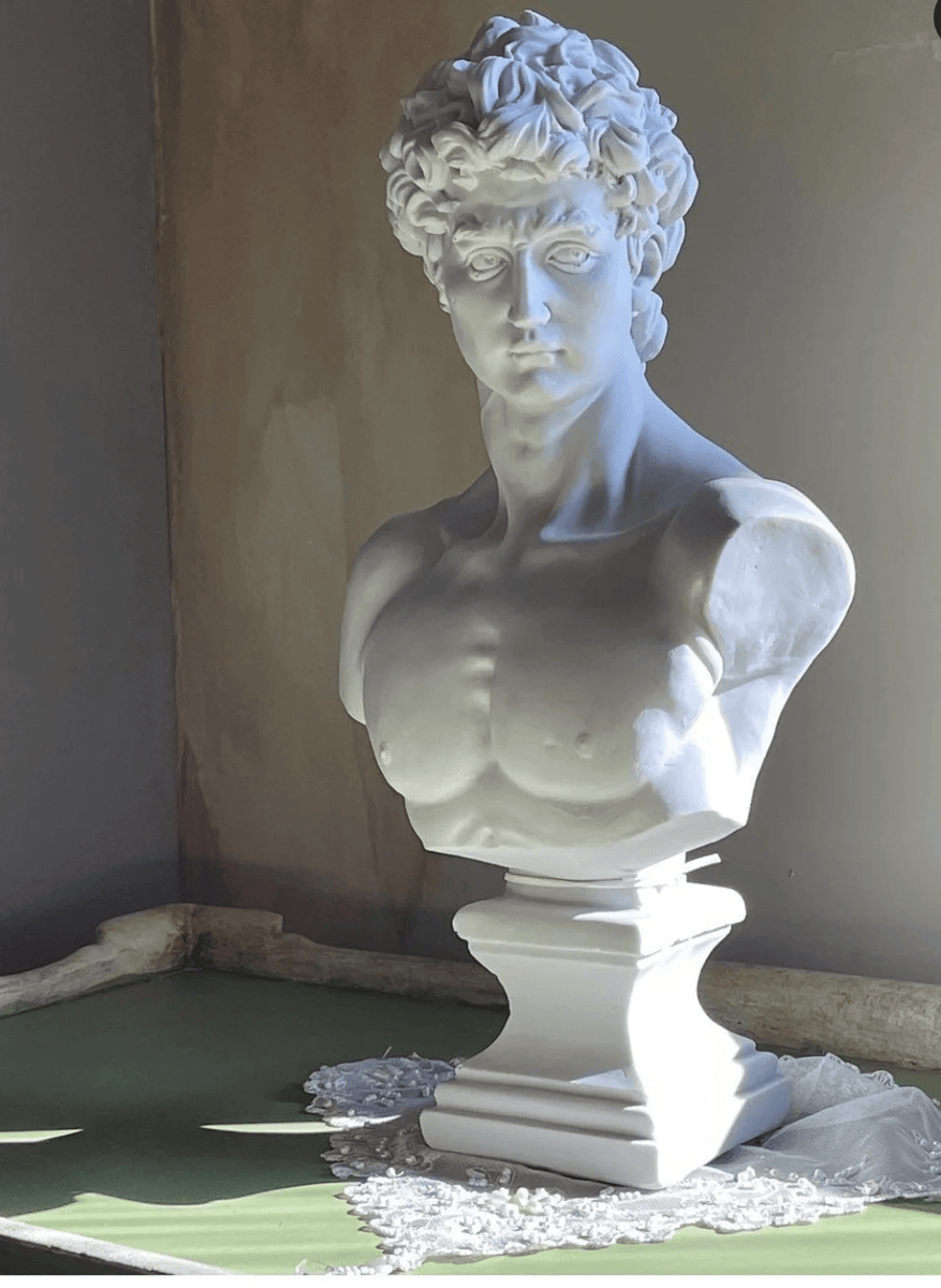 White David Bust Statue - David Bust for Sale | MusaArtGallery™
