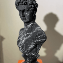 White Marble Black David Bust Statue - David Bust for Sale ...