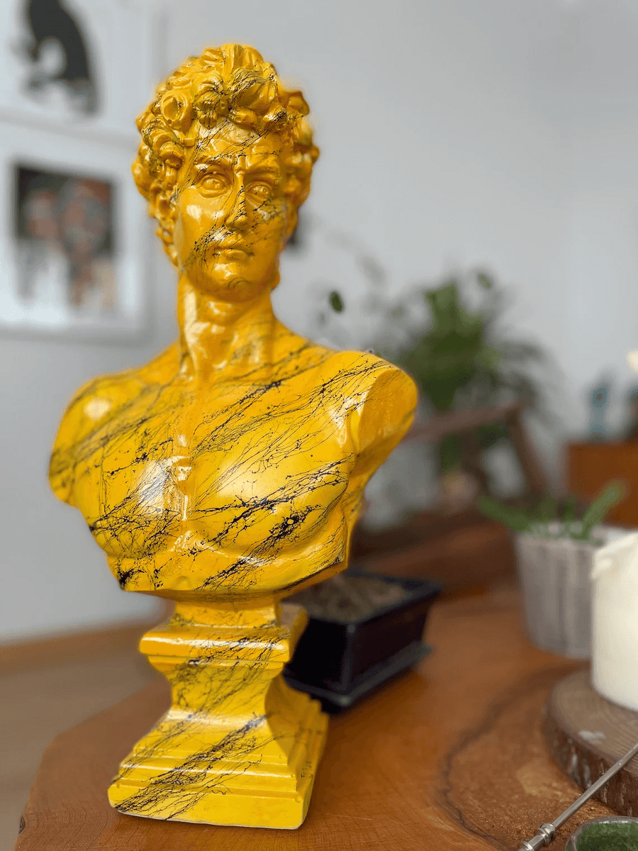 Yellow David Bust Statue - David Bust Statue for sale | MusaArtGallery™